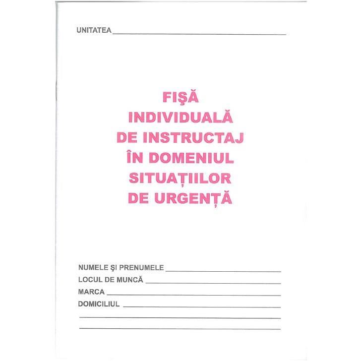 Fisa individuala de instructaj in domeniul situatiilor de urgenta - Totem